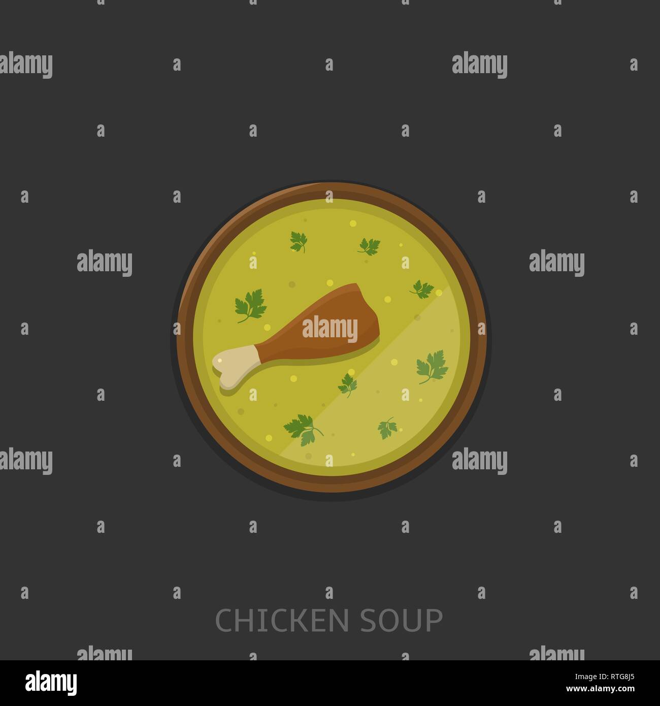 Chinese noodle soup in Stock Vector Images - Alamy
