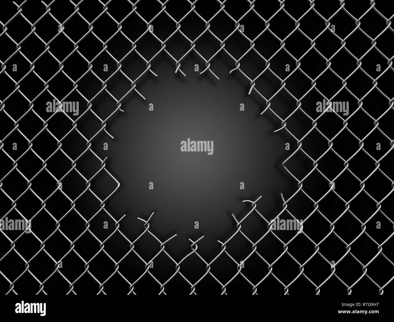 Chain link fence hole hi-res stock photography and images - Alamy