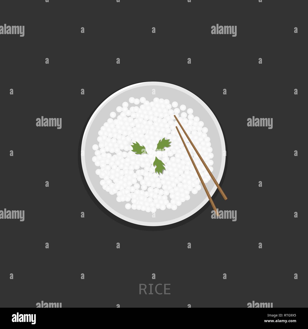 White rice vector vectors hi-res stock photography and images - Alamy