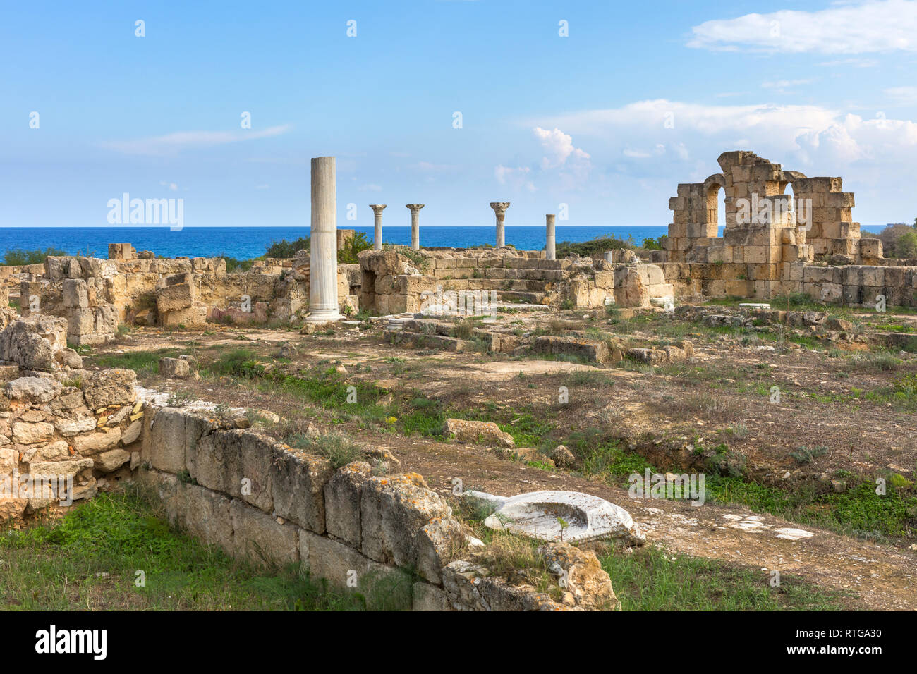 Ruins of ancient Greek city of Salamis, Northern Cyprus Stock Photo - Alamy