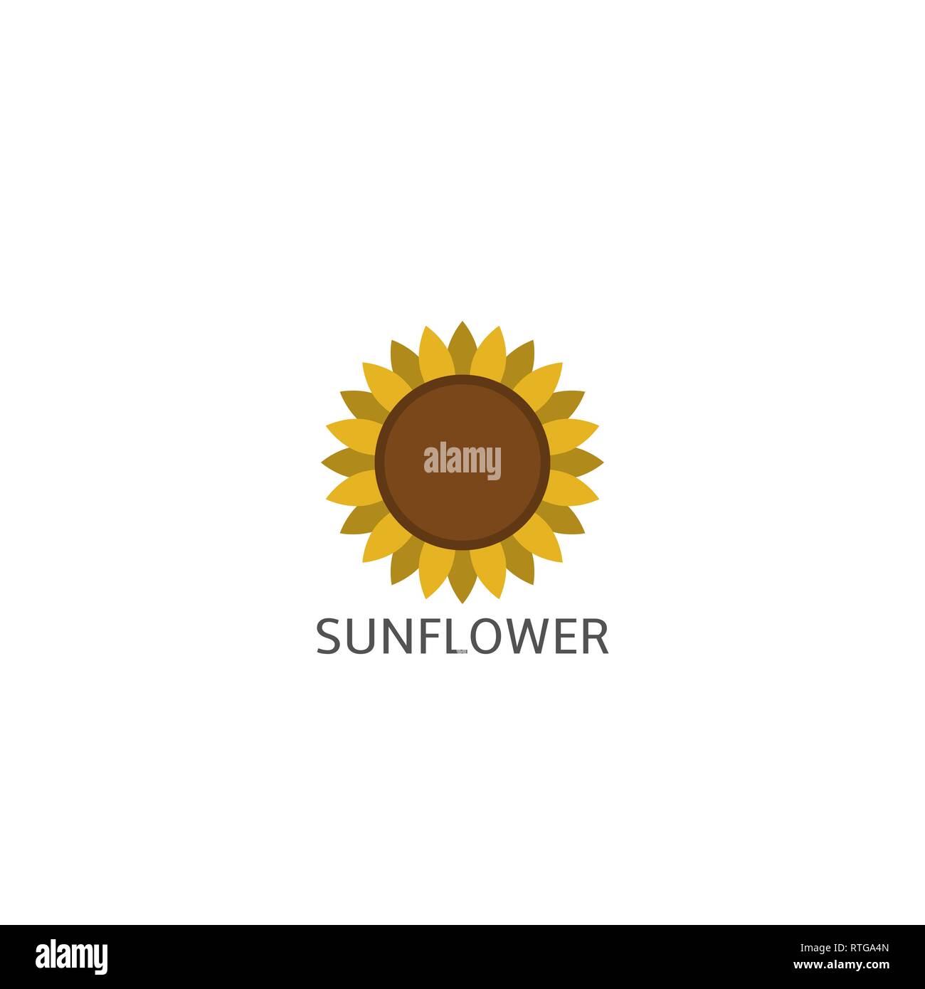 Sunflower. Sunflower icon isolated over white background Vector ...