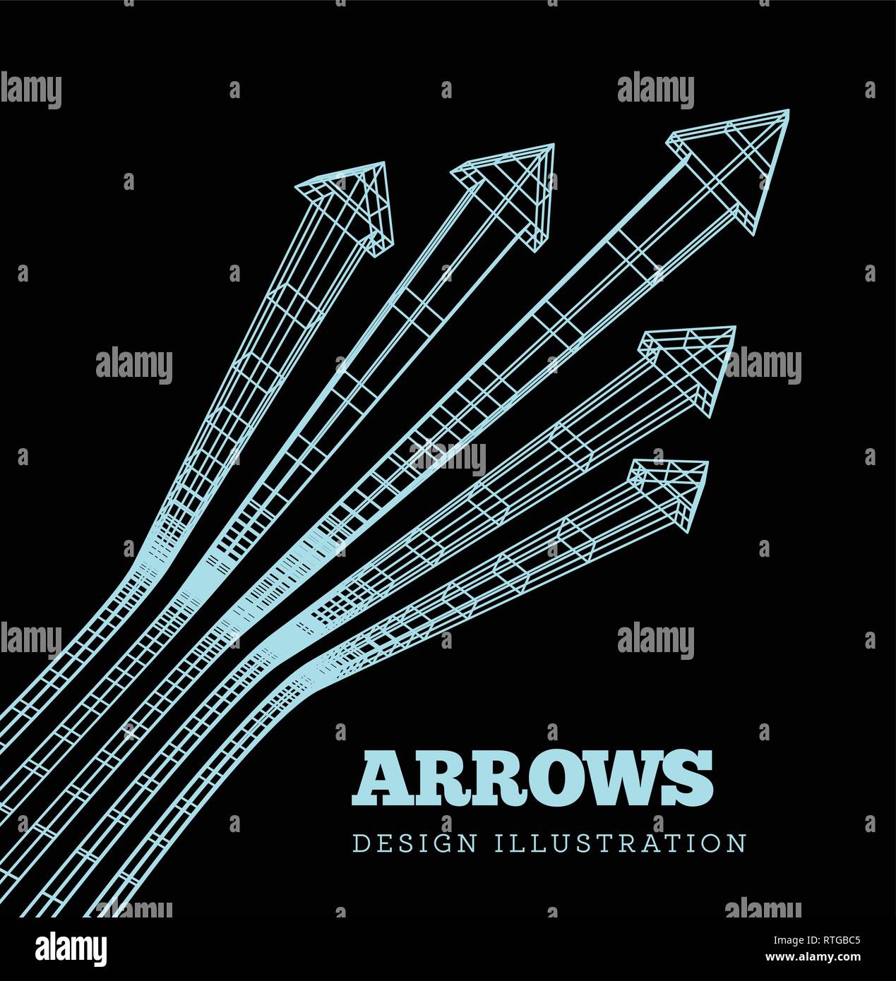 Geometric arrow line drawing hi-res stock photography and images - Alamy