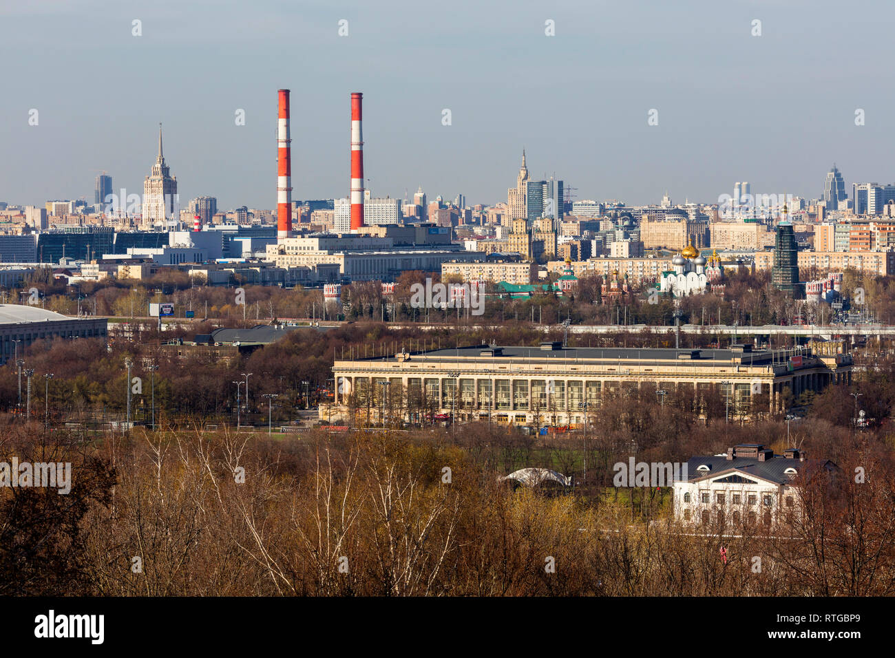 Cityscape from Sparrow Hills, Moscow, Russia Stock Photo - Alamy
