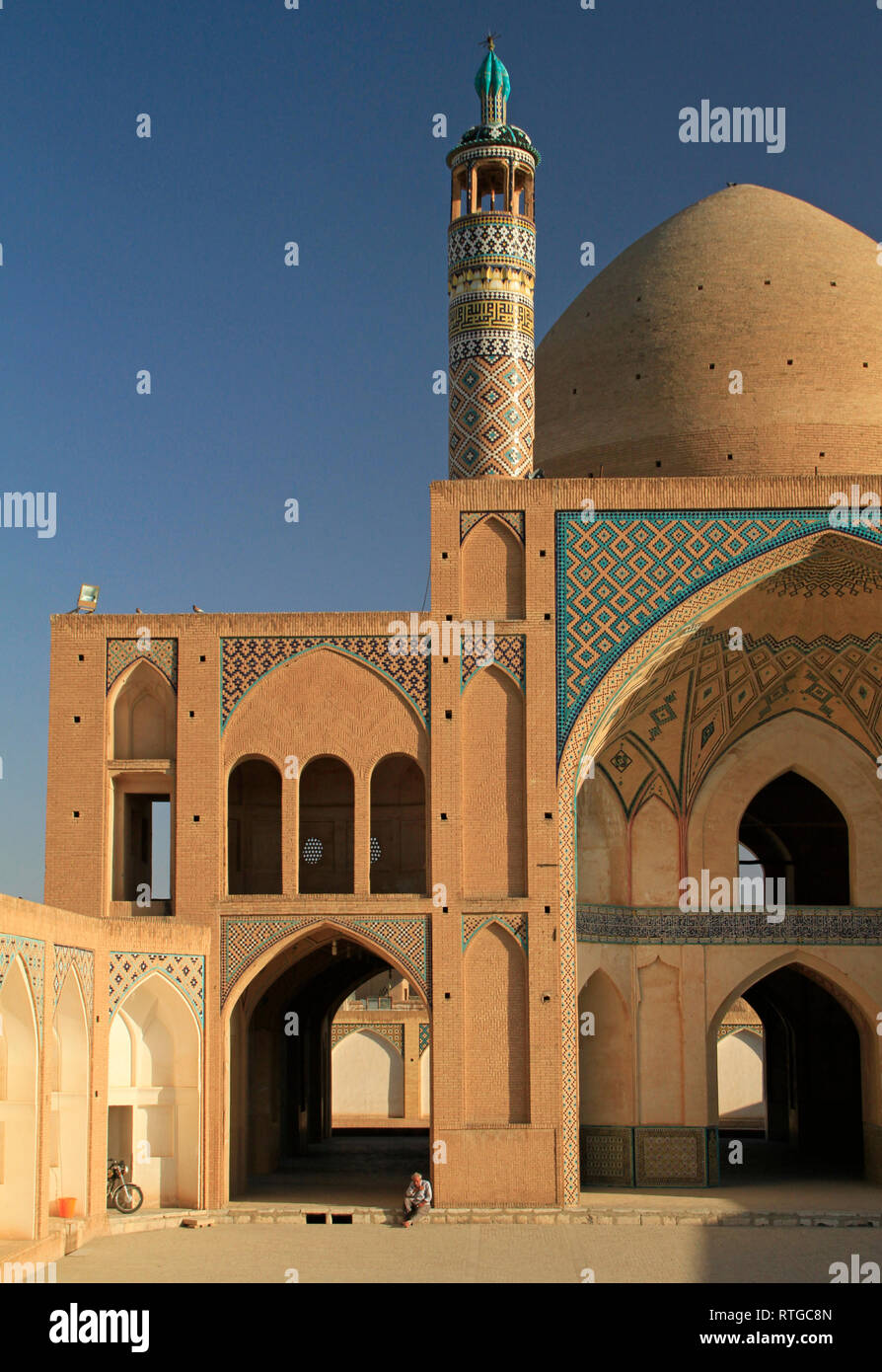Kashan, Iran - June 14, 2018: The blue sky stands out against the sand ...
