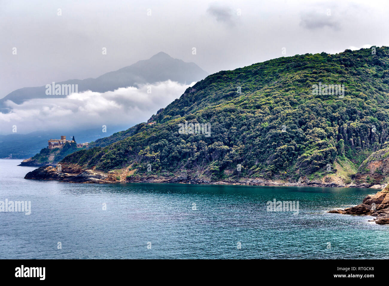 Stavronikita monastery, Mount Athos, Athos peninsula, Greece Stock ...