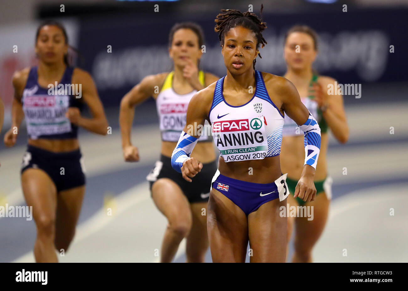 Great Britain's Amber Anning competes in the Women's 400m Heat 2 during ...