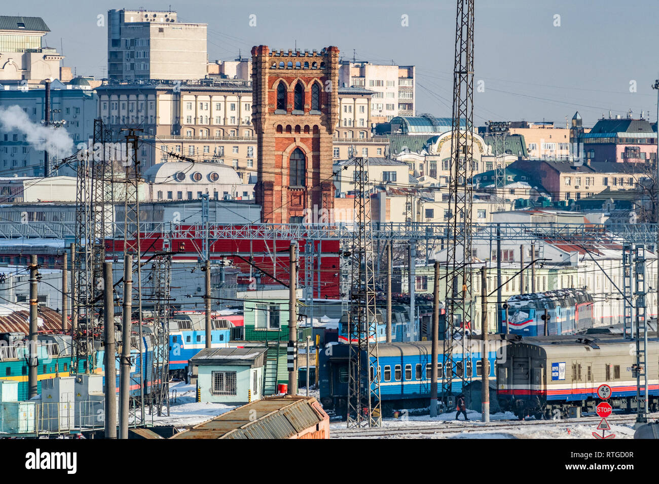 Russia, Moscow. Railway lines Stock Photo - Alamy