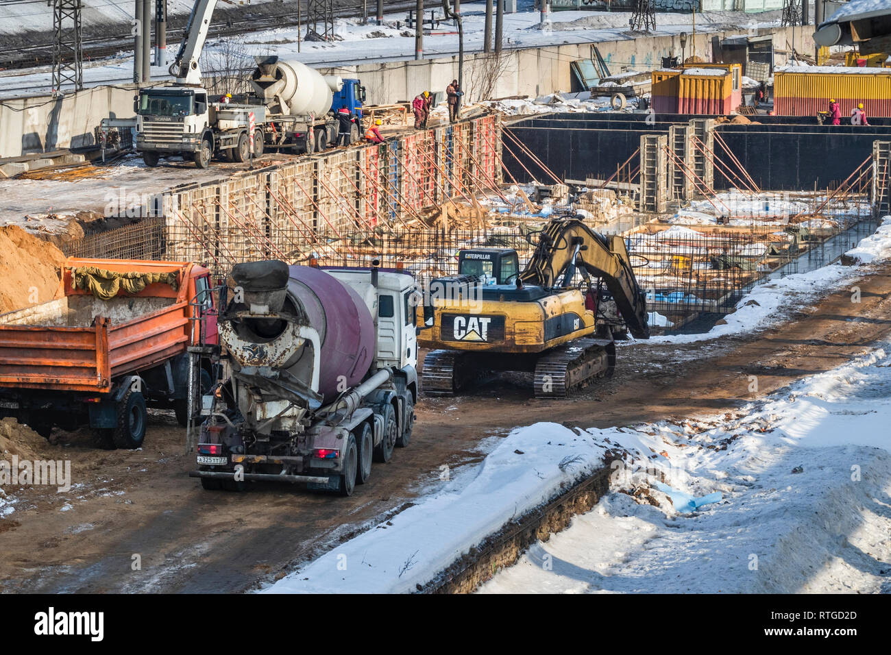 Russia, Moscow. Construction equipment Stock Photo - Alamy