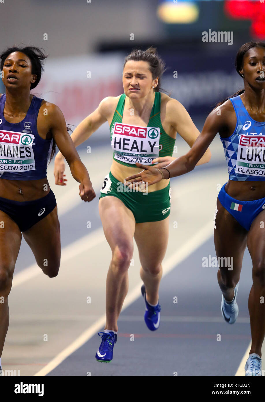Ireland's Phil Healy competes in the Women's 400m Heat 3 during day one ...