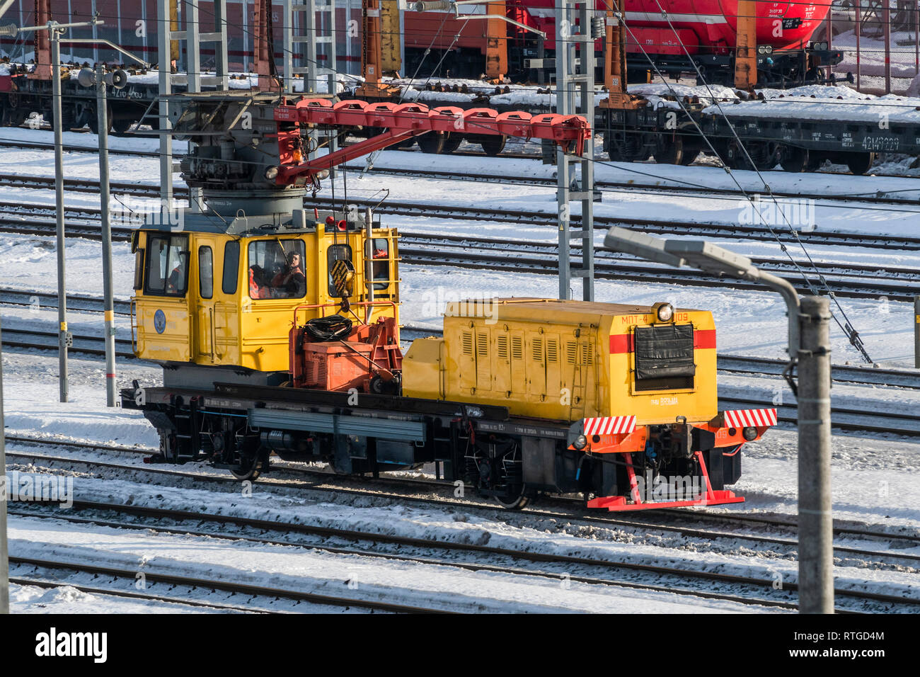 Russia, Moscow. Railway lines Stock Photo - Alamy