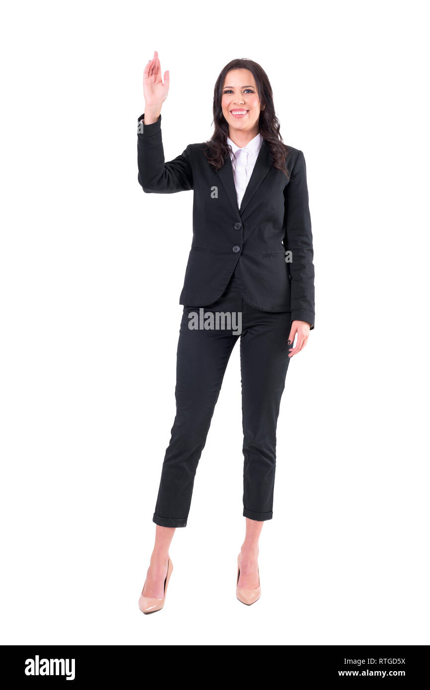 Full Body Woman Greeting