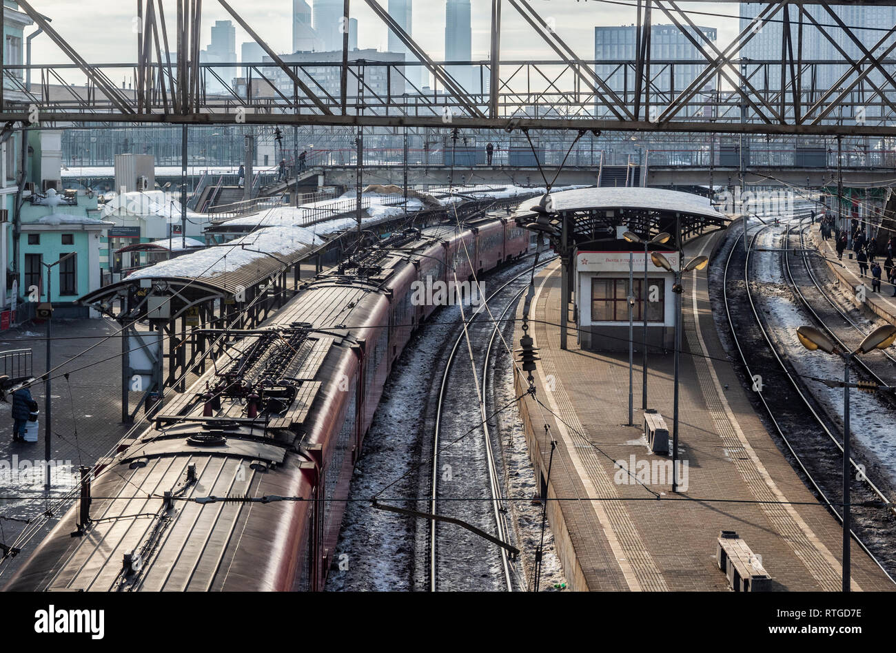 Russia, Moscow. Railway lines Stock Photo - Alamy