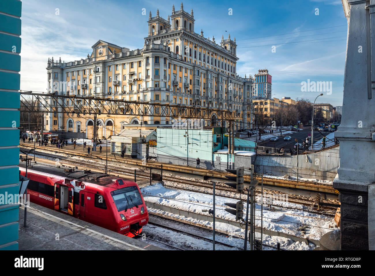 Russia, Moscow. Railway lines Stock Photo - Alamy