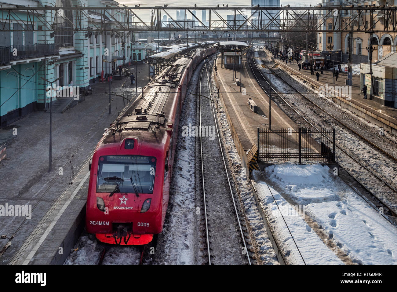 Russia, Moscow. Railway lines Stock Photo - Alamy