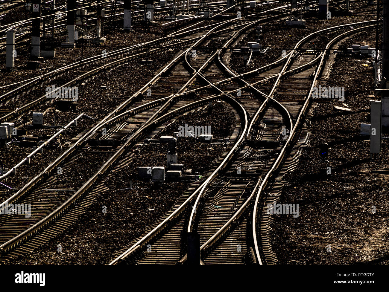 Russia, Moscow. Railway lines Stock Photo - Alamy