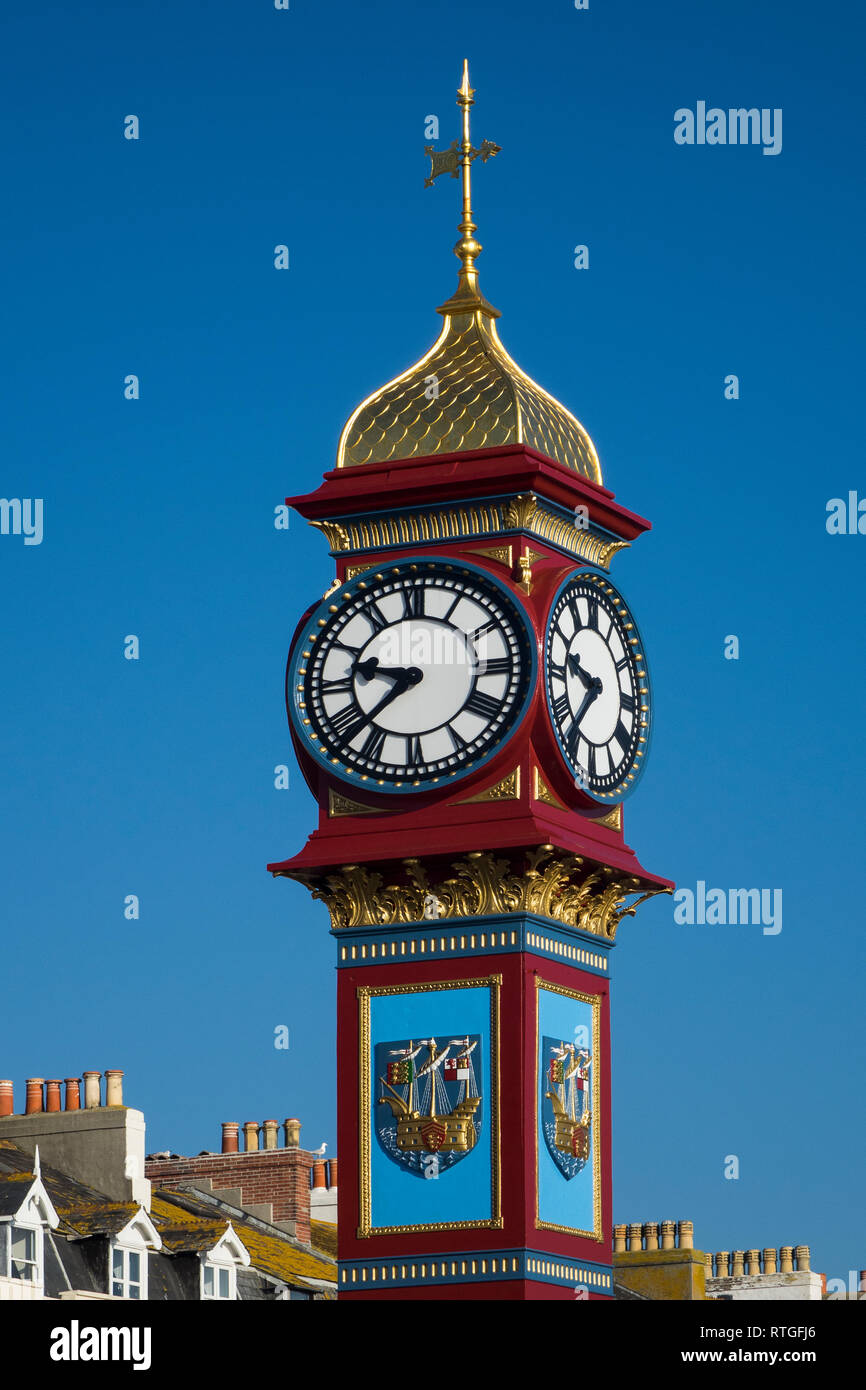 England, Dorset, Weymouth, Jubilee clock Stock Photo - Alamy