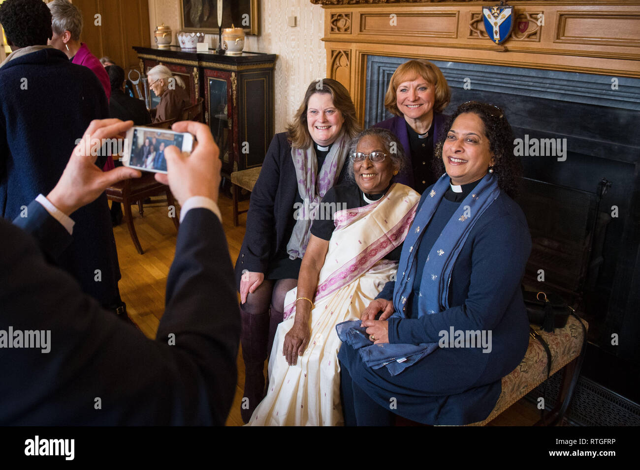(left to right) Reverend Rosemary Donovan, Canon Jemima Prasadam, the ...