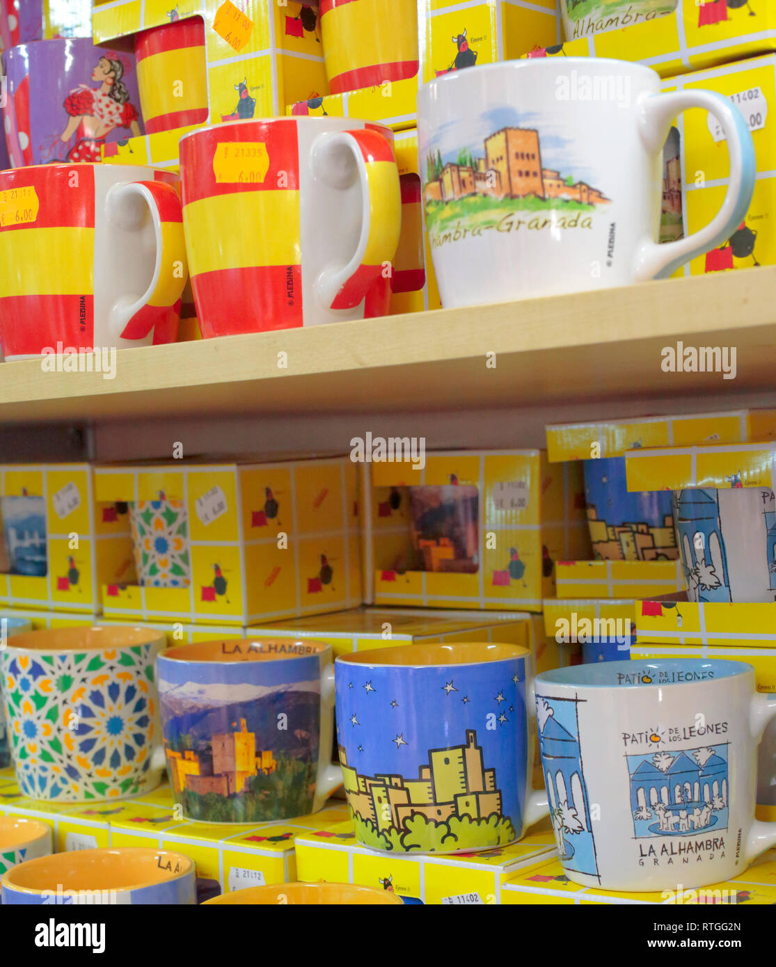 Souvenirs shop, Alhambra, Granada, Andalusia, Spain Stock Photo - Alamy