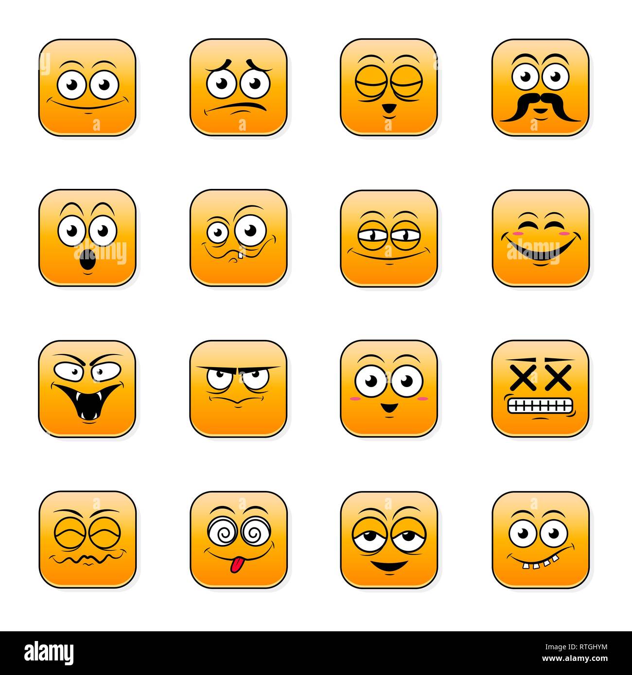 Happy symbol emotions icons vector illustration Stock Vector Image ...