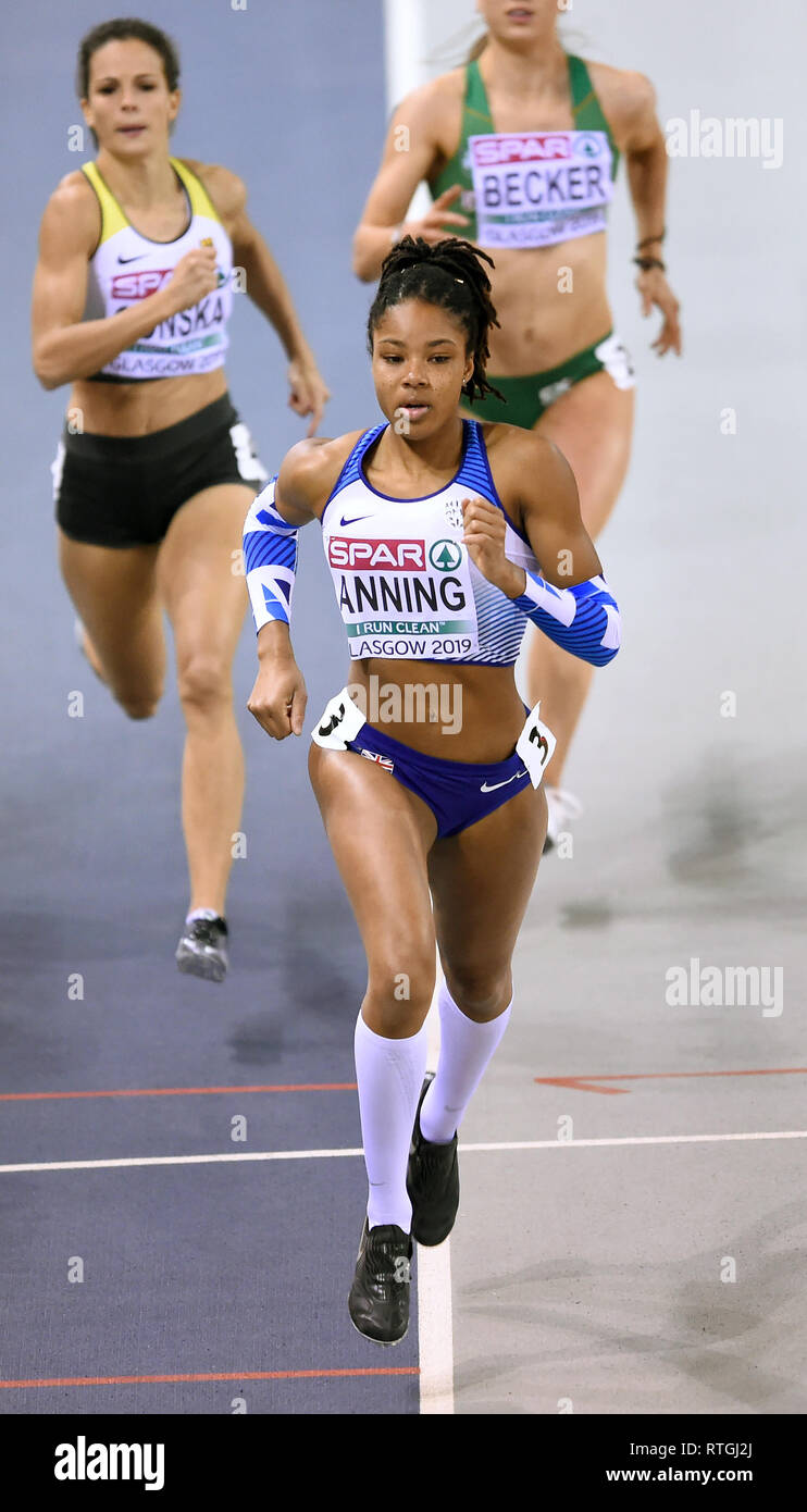 Great Britain's Amber Anning competing in heat 2 of the Women's 400m ...