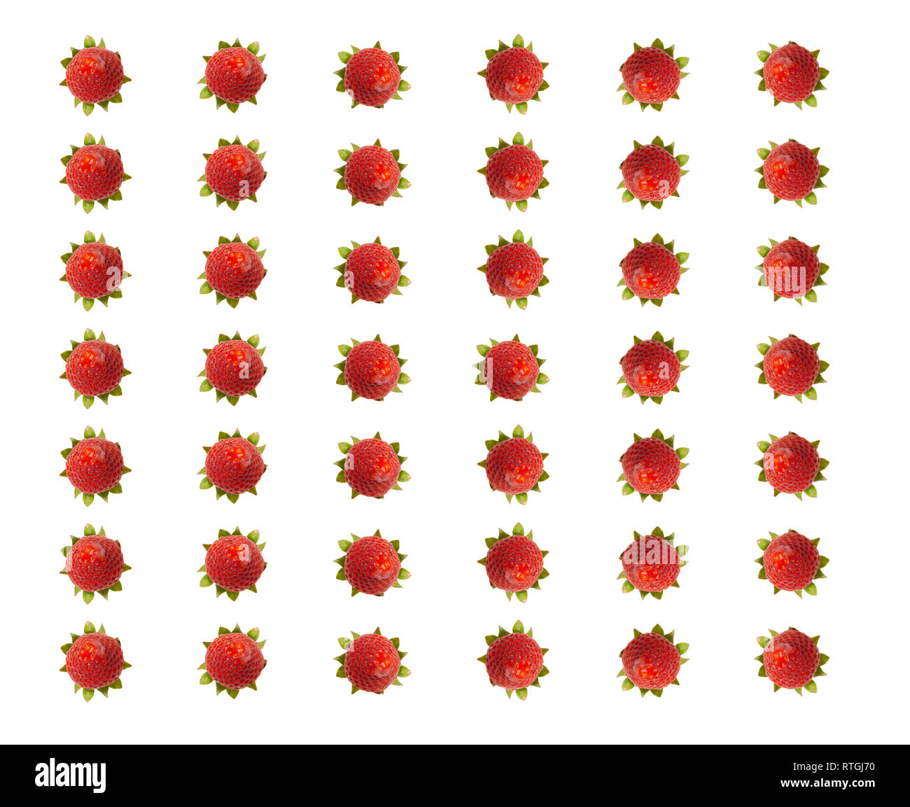 strawberry pattern on white background Stock Photo - Alamy