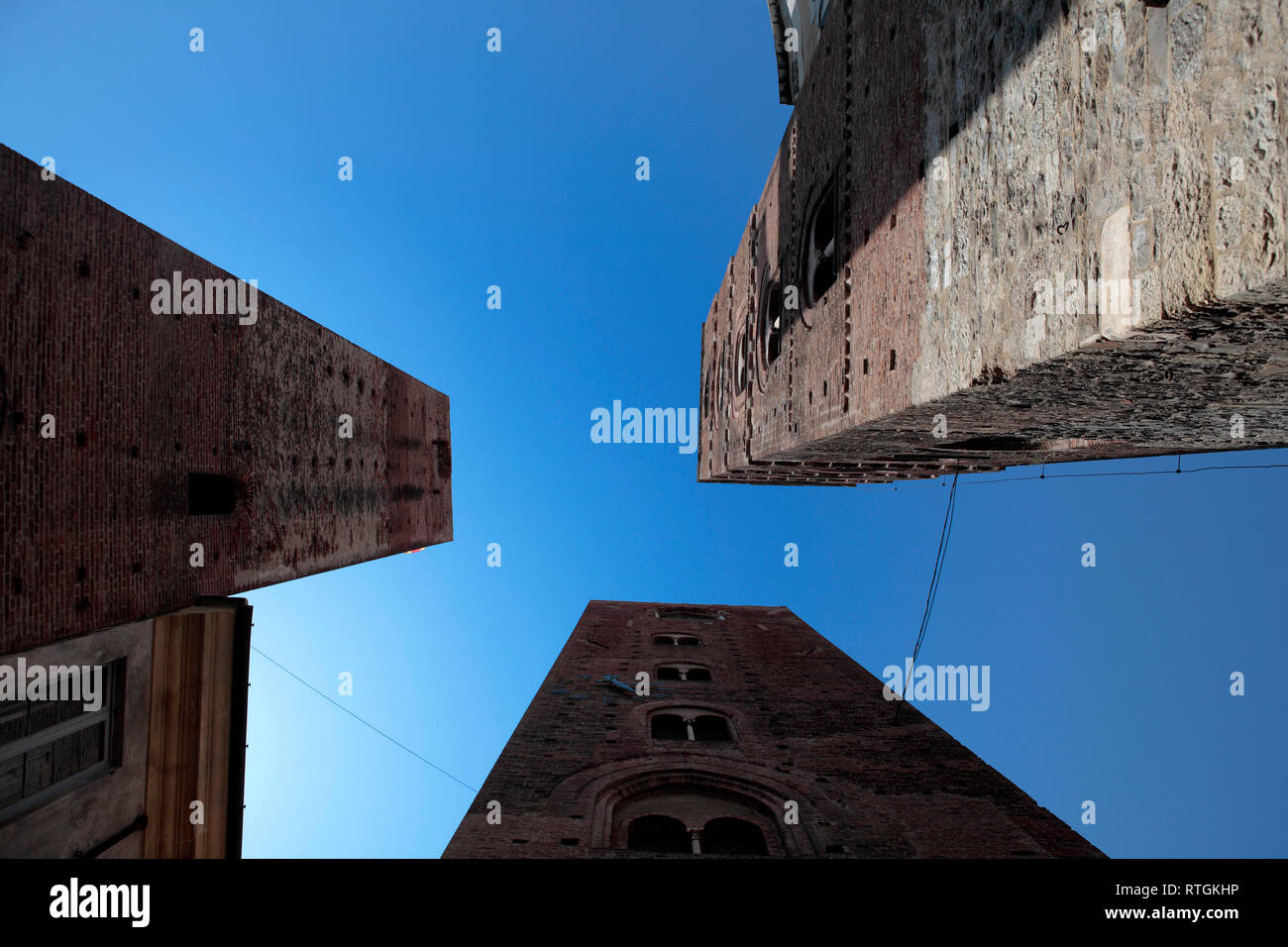 Medieval towers, Albenga, Liguria, Italy Stock Photo - Alamy