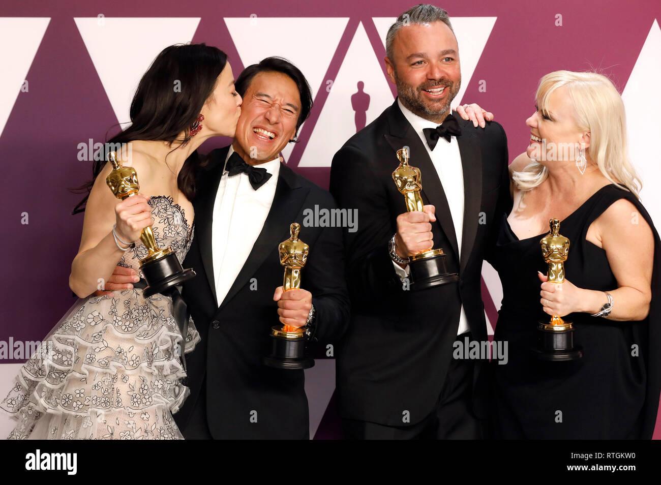 The producers of 'Free Solo', Elizabeth Chai Vasarhelyi, Jimmy Chin ...