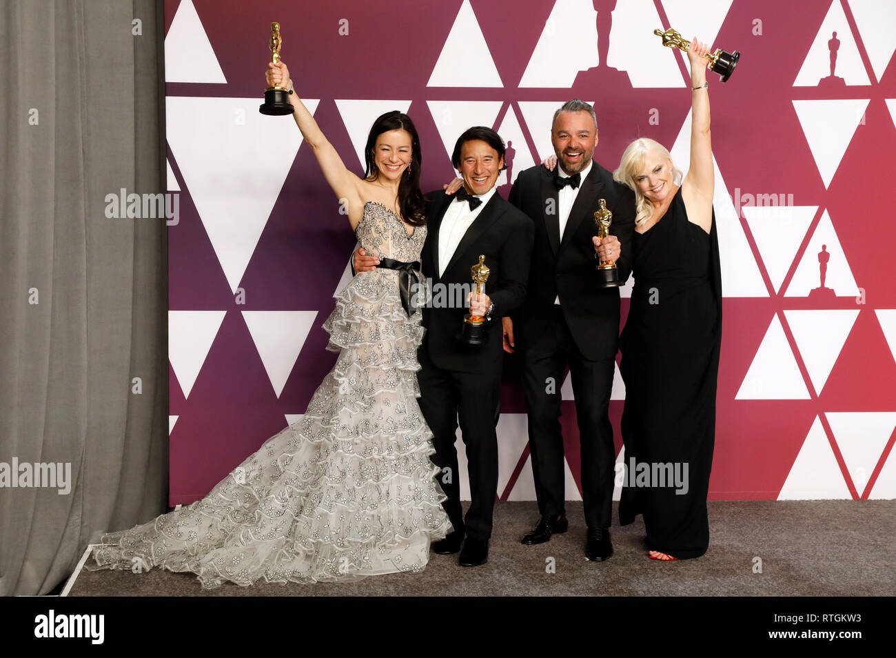 The producers of 'Free Solo', Elizabeth Chai Vasarhelyi, Jimmy Chin ...