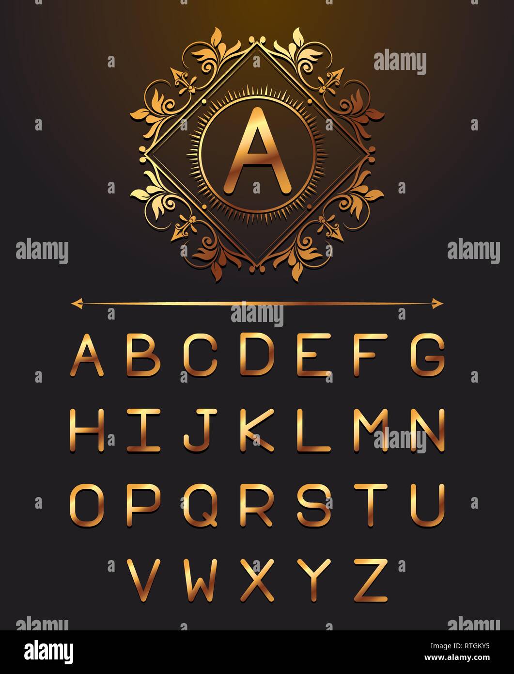 GOLD VIP letters alpahabet Stock Vector Image & Art - Alamy