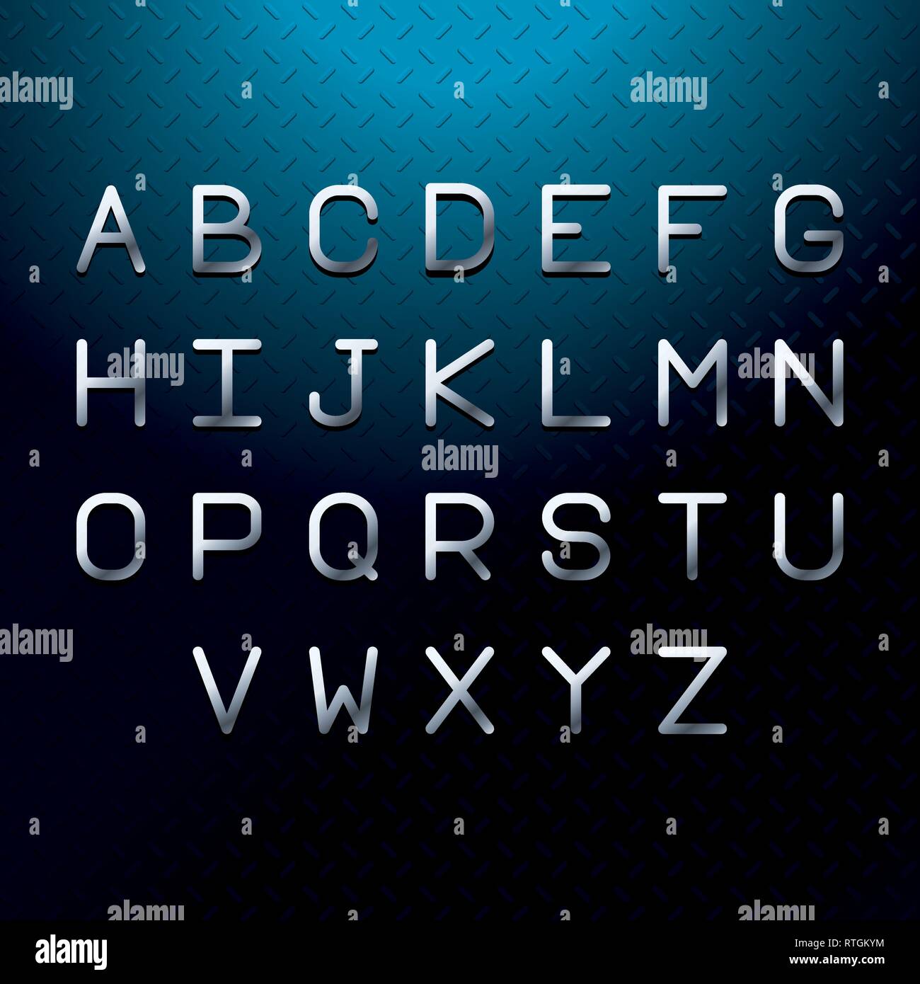 Silver font letters alphabet Stock Vector Image & Art - Alamy