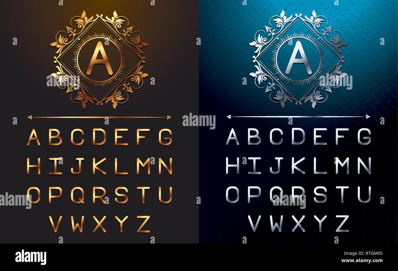 Gold and silver letters Stock Vector Image & Art - Alamy
