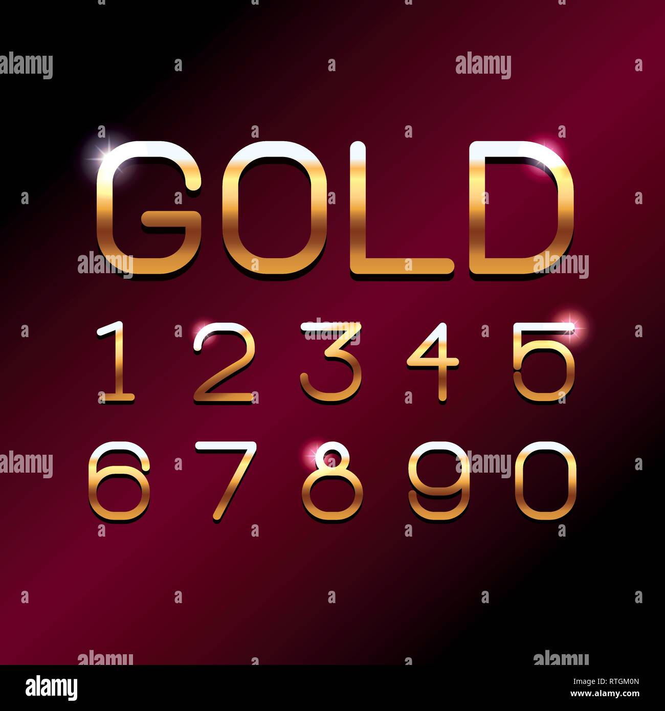 GOLD VIP letters alpahabet Stock Vector Image & Art - Alamy