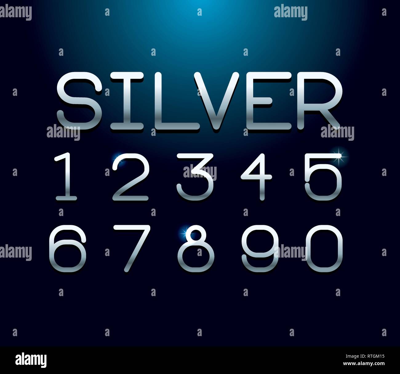 Silver font letters alphabet Stock Vector Image & Art - Alamy