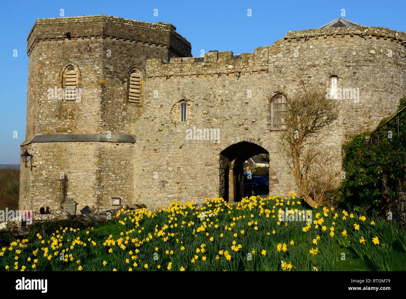 Tower Gate House and Bell Tower 14th century building St Davids ...