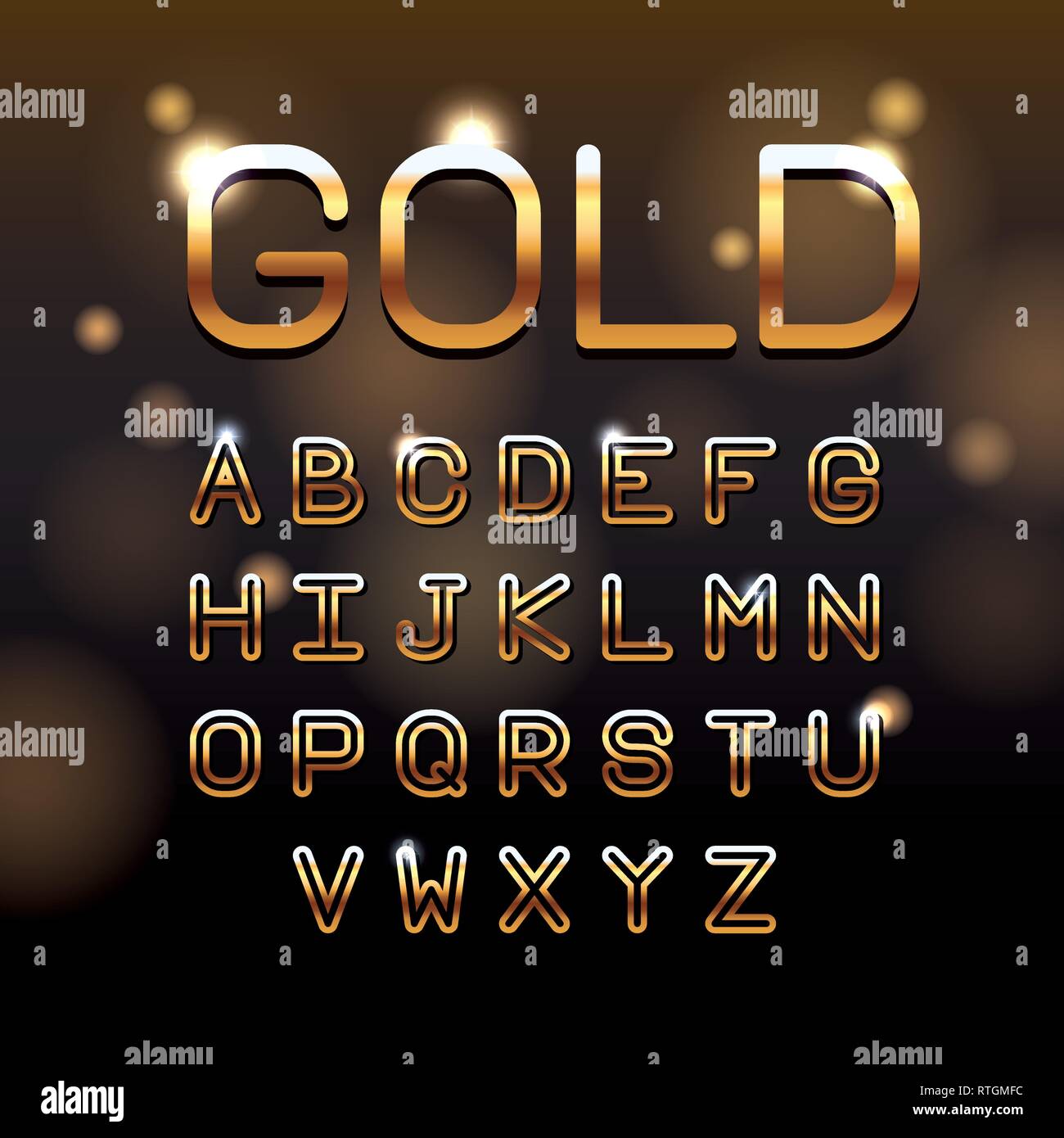 GOLD VIP letters alpahabet Stock Vector Image & Art - Alamy