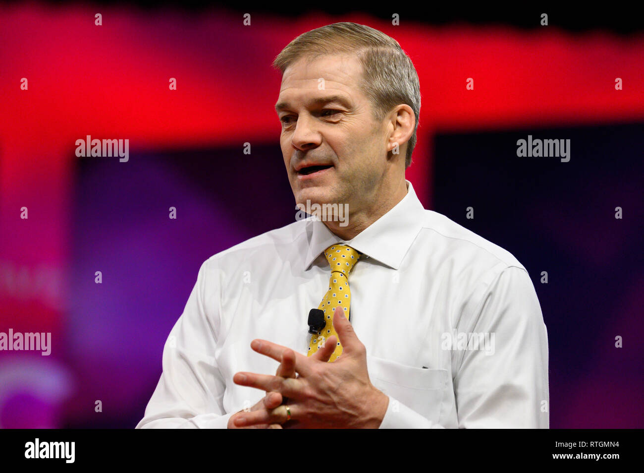 U.S. Representative Jim Jordan (R-OH) seen speaking during the American ...