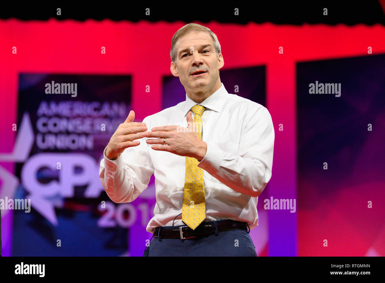 U.S. Representative Jim Jordan (R-OH) seen speaking during the American ...