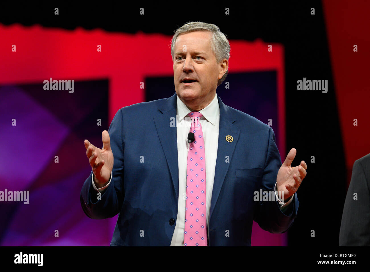 U.S. Representative Mark Meadows (R-NC) seen speaking during the ...