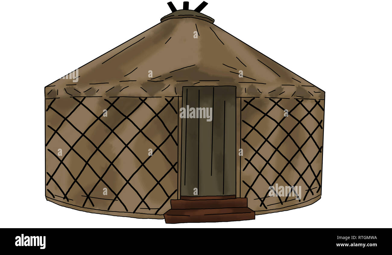 Traditional turkish tent and wild life Stock Photo - Alamy