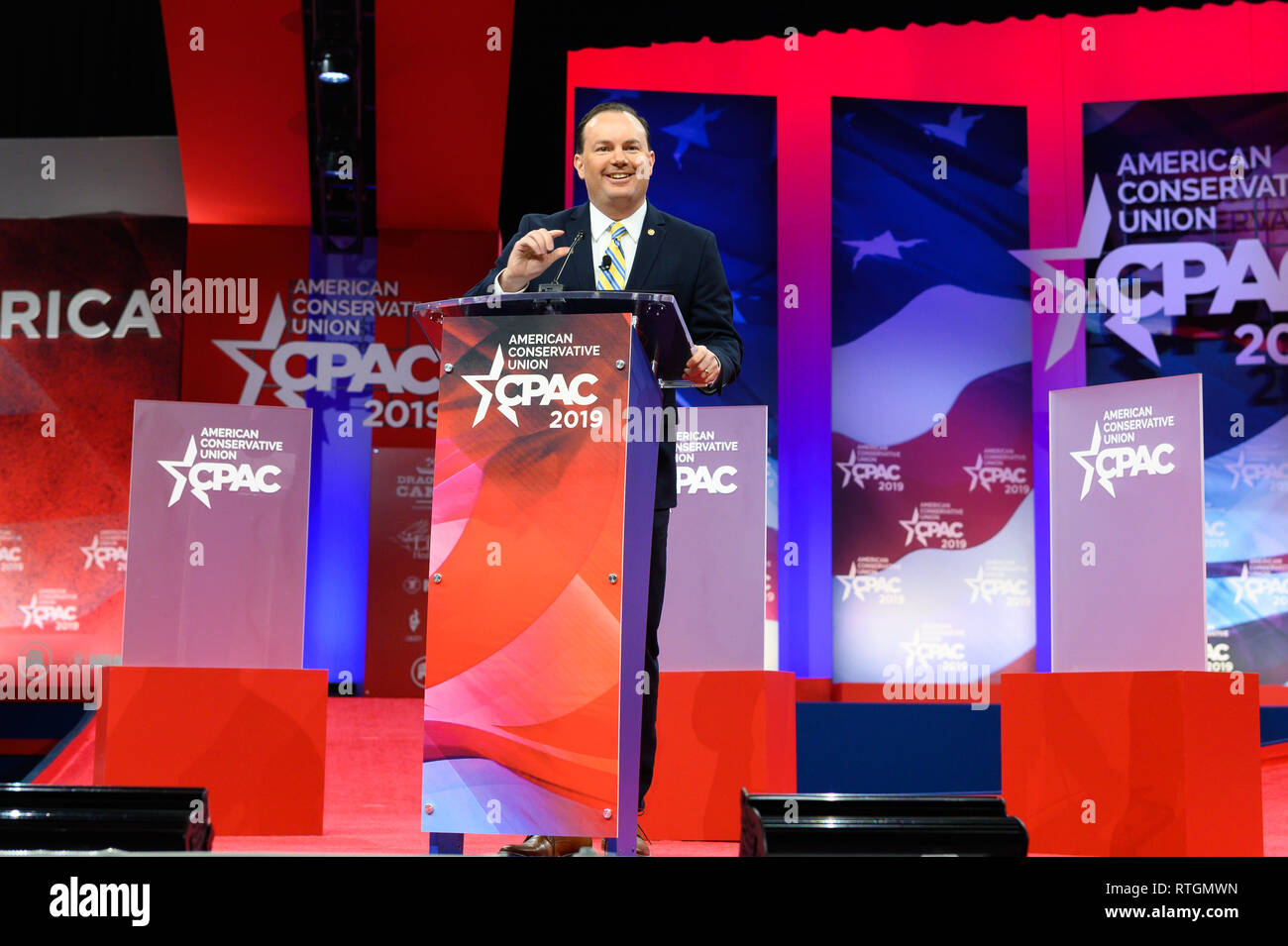 U.S. Senator Mike Lee (R-UT) seen speaking during the American ...