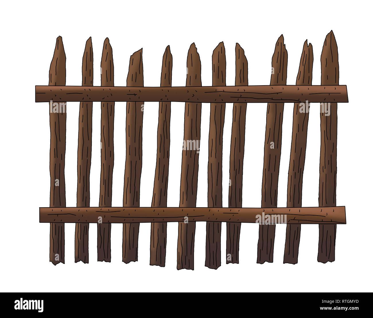 Old style wooden fences Stock Photo - Alamy
