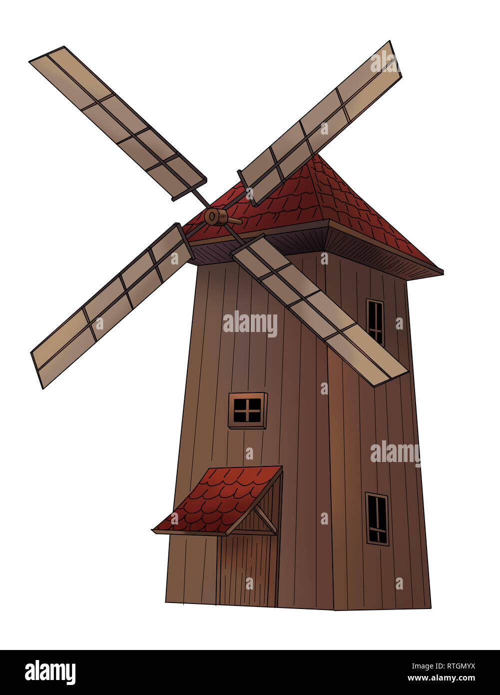 medieval old mill Stock Photo - Alamy