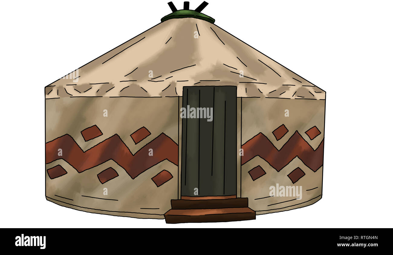 Traditional turkish tent and wild life Stock Photo - Alamy