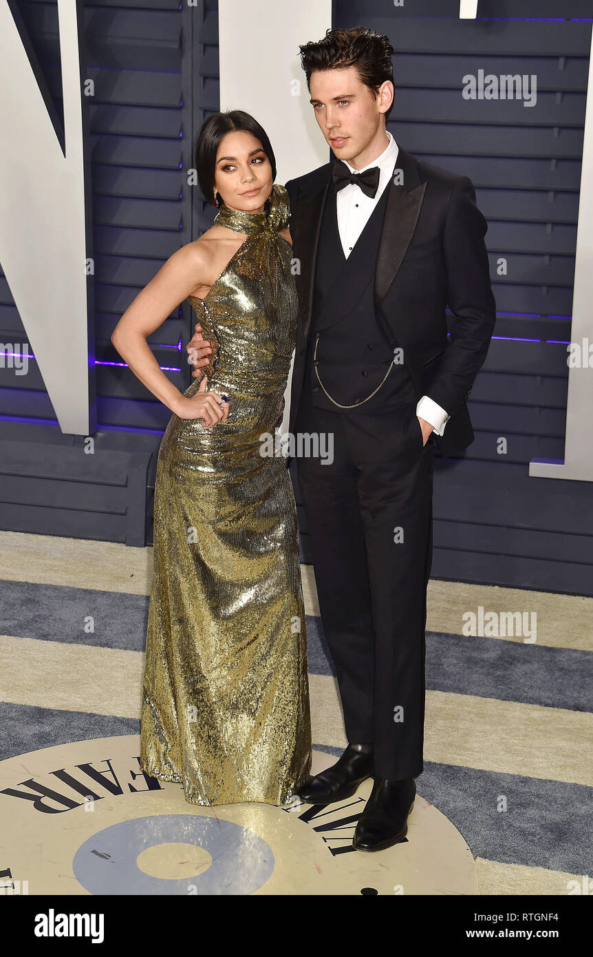 BEVERLY HILLS, CA - FEBRUARY 24: Vanessa Hudgens (L) and Austin Butler ...