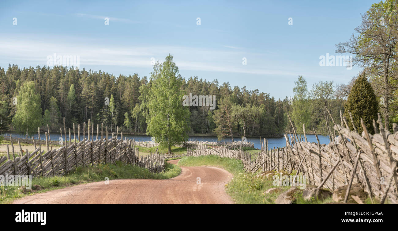 Traditional swedish fence hi-res stock photography and images - Alamy