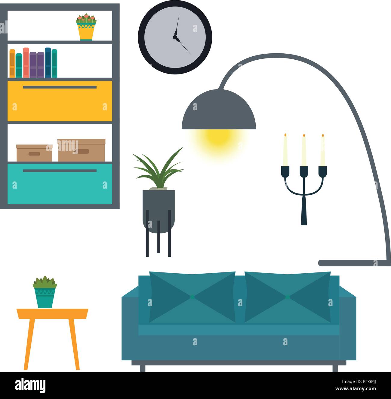Livingroom lamp Stock Vector Images - Alamy