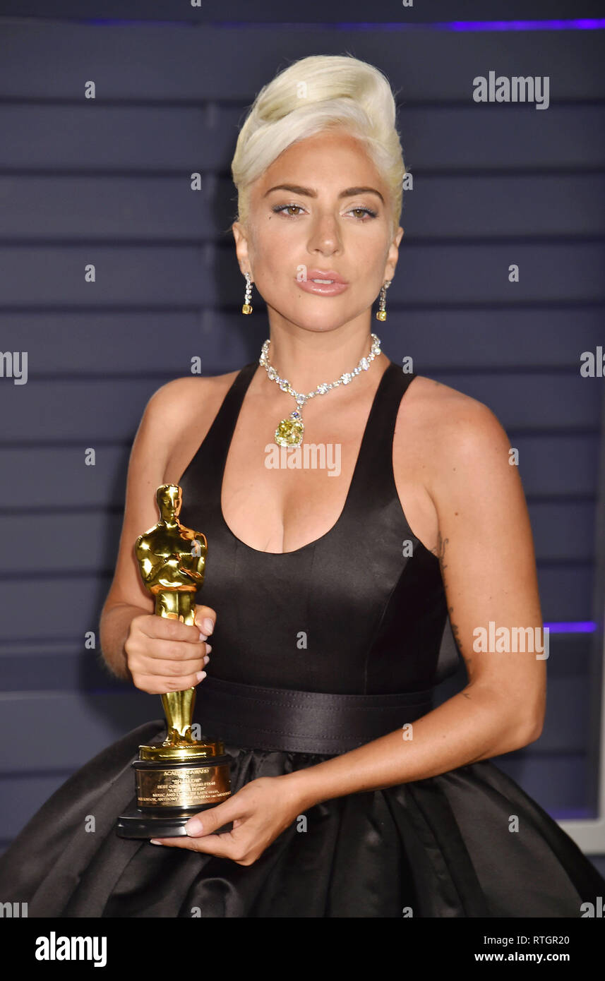 BEVERLY HILLS, CA - FEBRUARY 25: Lady Gaga, winner of the Music ...