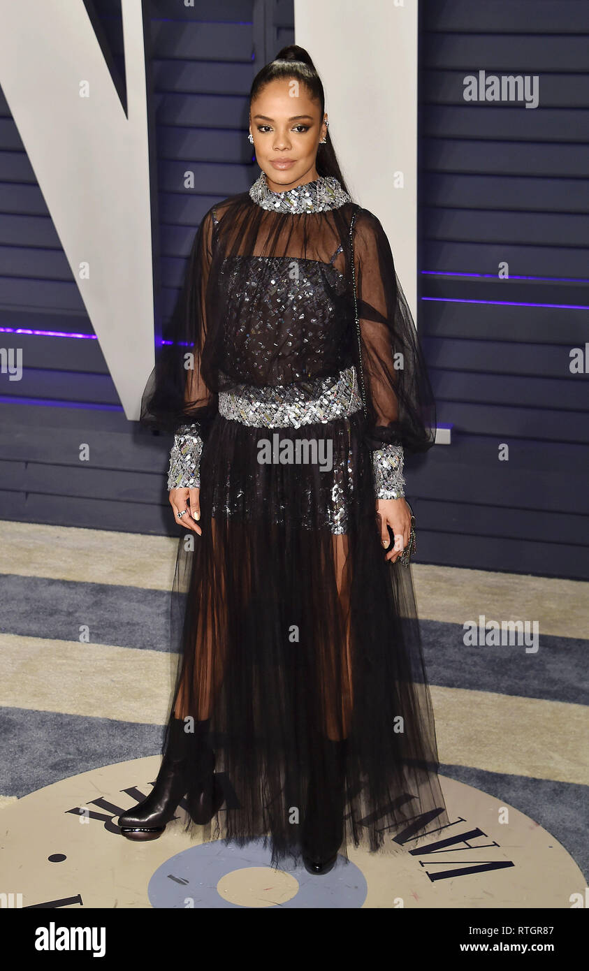 BEVERLY HILLS, CA - FEBRUARY 25: Tessa Thompson attends the 2019 Vanity ...