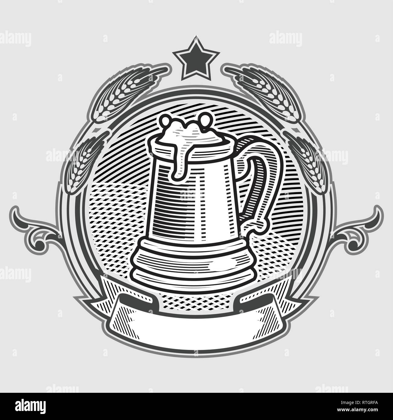 Alcohol ale art background Black and White Stock Photos & Images - Alamy