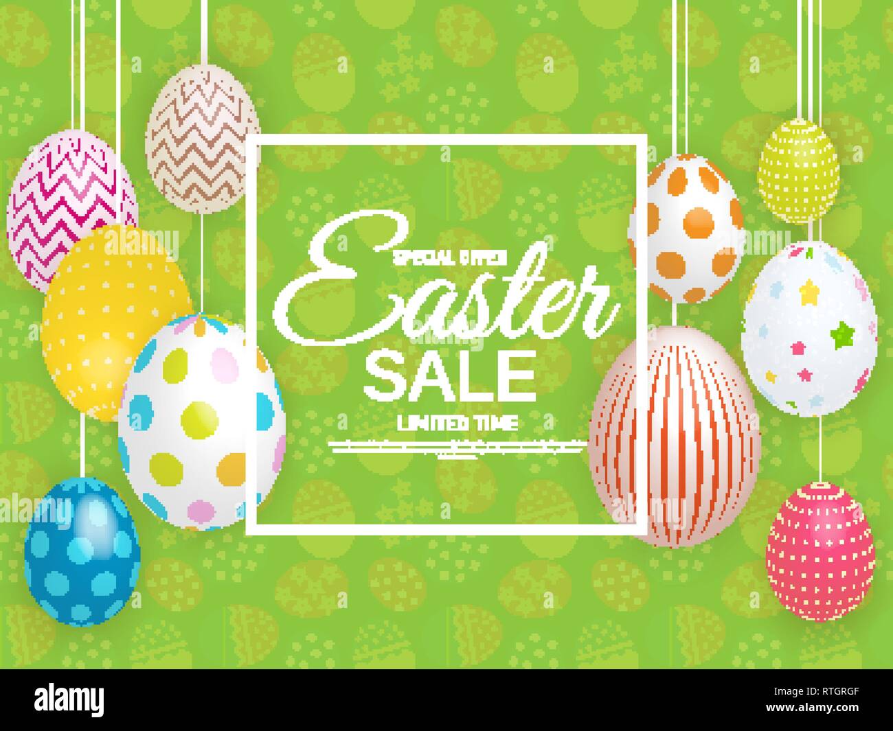 Abstract Easter Sale Template Background Vector Illustration Stock ...